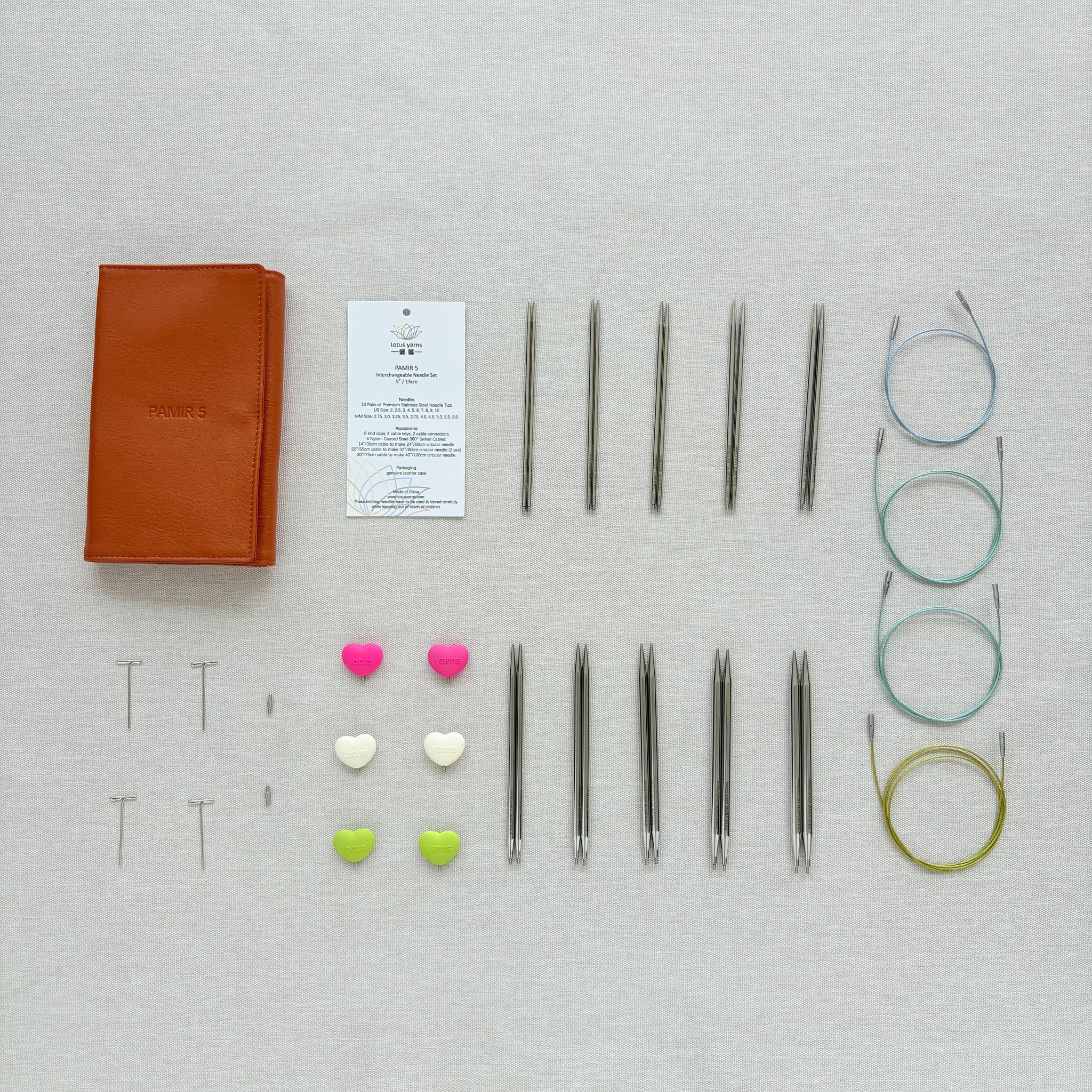 PAMIR 5 Interchangeable Circular Needles Set – Lotus Yarns