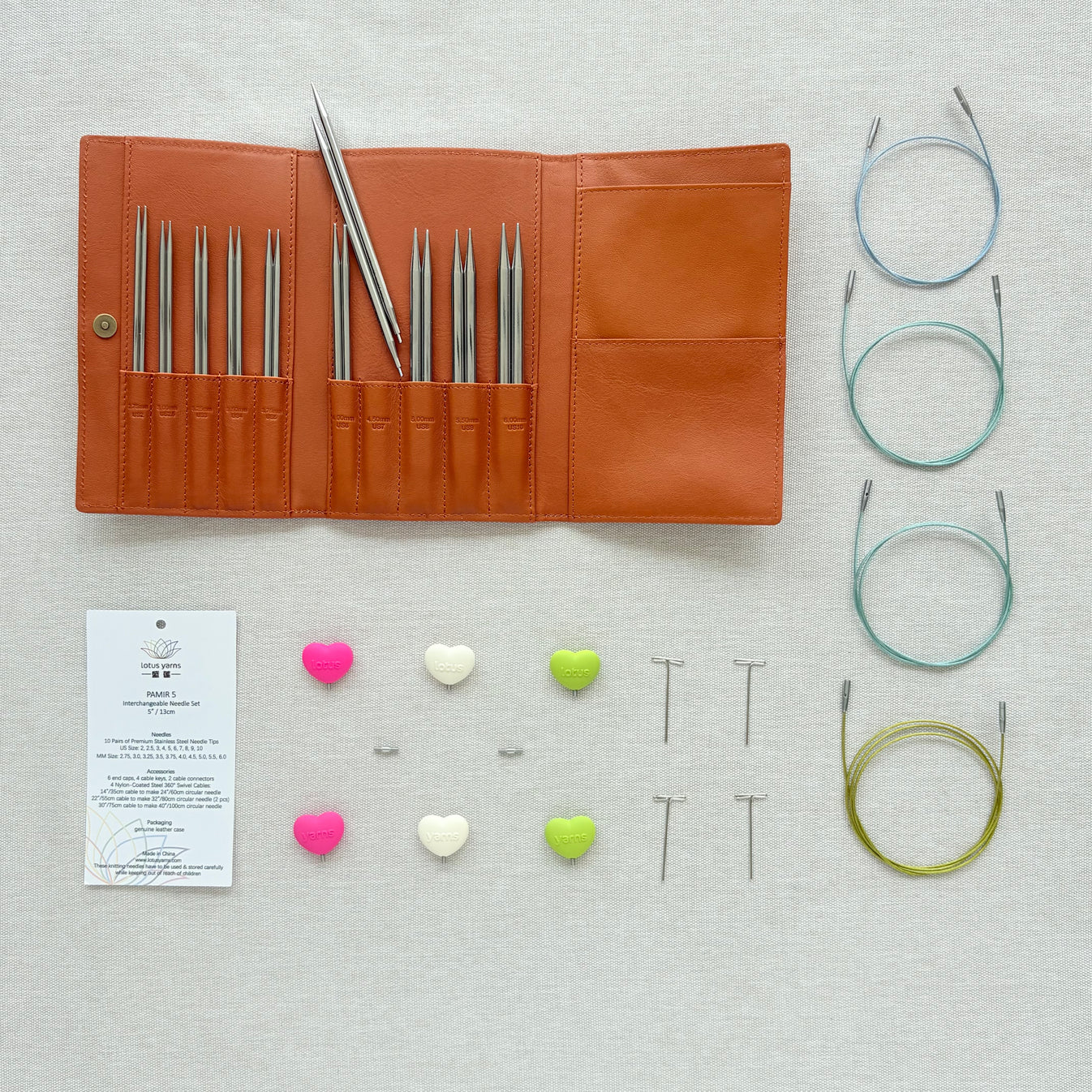 PAMIR 5 Interchangeable Circular Needles Set – Lotus Yarns